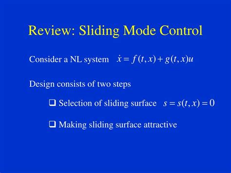 ppt higher order sliding mode control powerpoint presentation free download id 5234460