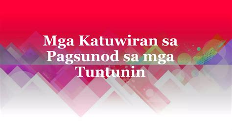 Pagsunod Sa Mga Tuntunin Ng Pamilya PPT