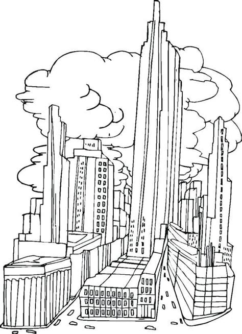 Desenhos de Um Prédio para Colorir e Imprimir ColorirOnline