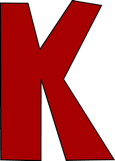 Cartoon Style Letters Upper And Lower Case Upper Case Letter K Clip