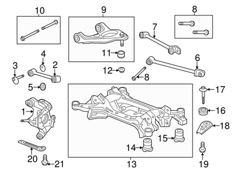 50300 T2A A50 Sub Frame Assembly Rear Suspension 2013 2017 Honda