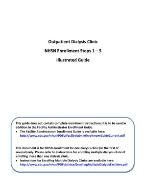 Fillable Online Outpatient Dialysis Clinic NHSN Enrollment Steps 15