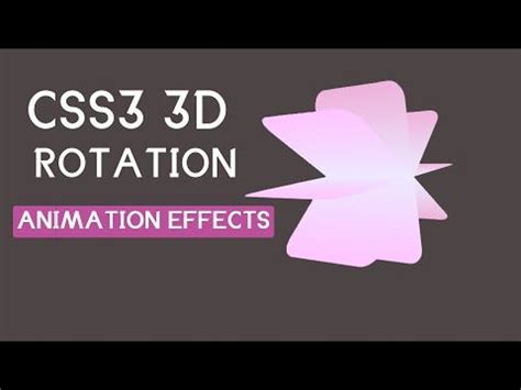 How To Create Css D Rotation Animation Effects Html Css Animation