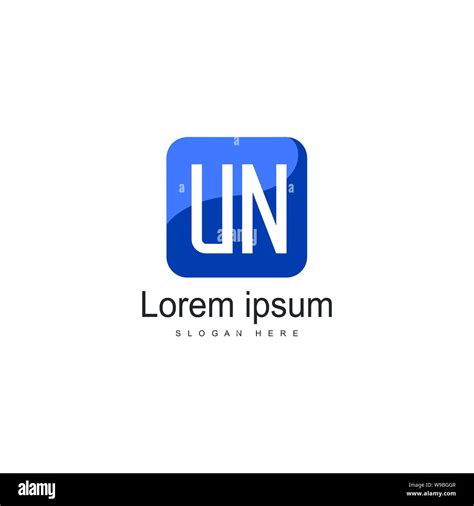 UN Letter Logo Design Creative Modern UN Letters Icon Illustration