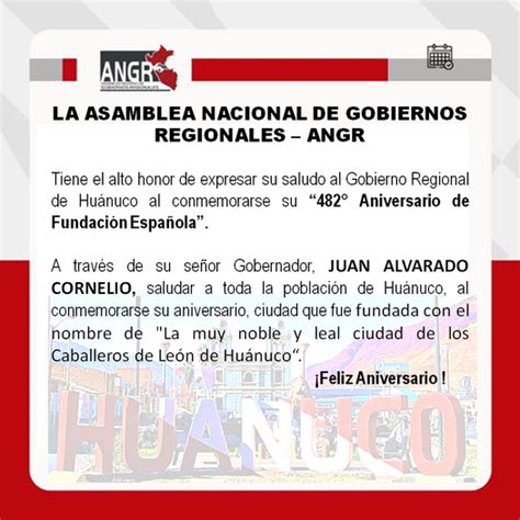Asamblea Nacional De Gobiernos Regionales On Twitter