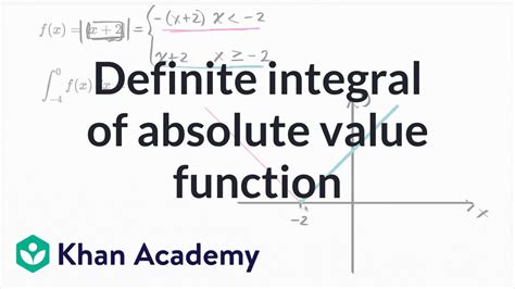 definite integral of absolute value function ap calculus ab khan academy youtube