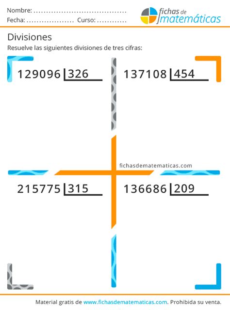 Divisiones De Tres Cifras Ejercicios Para PracticarPDFGratis