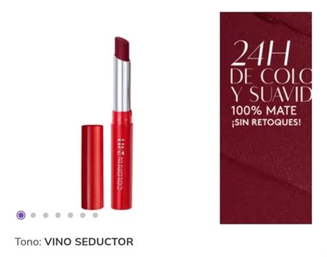 Labial Colorfix 24 H Esika Color Vino Seductor Cuotas sin interés