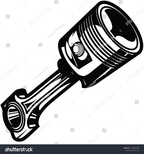 Single Piston Vector Stock Vector Royalty Free 1265845486 Shutterstock