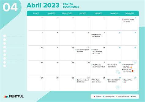 Calendario De Ecommerce Y Marketing 2023 Descargable Printful