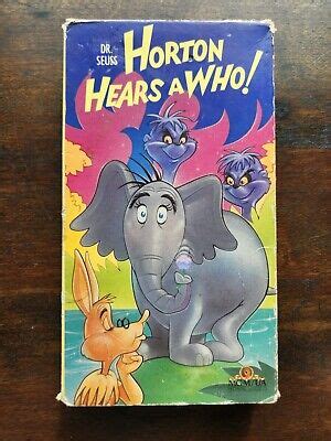 DR SEUSS HORTON Hears A Who VHS 1989 Cartoon Movie Video Tape