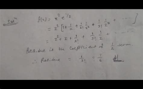f z z 2e 1 z find the residue in complex function