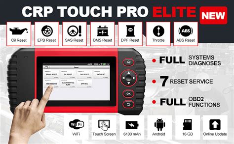 Newest LAUNCH X431 CRP Touch Pro Elite Full Systems Scan Tool Supports