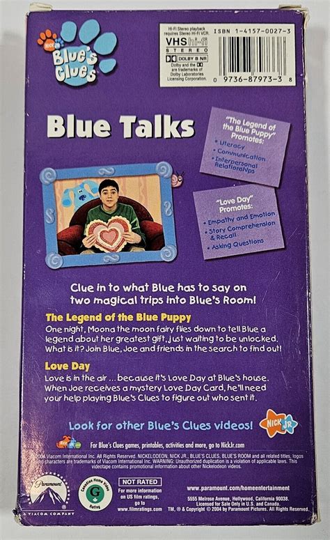 Vintage Nick JR Blue S Clues Blue Talks Grelly USA