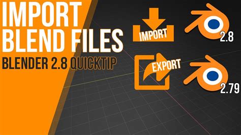 How To Import Blend Files Tutorial Append Function YouTube