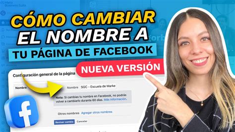 Como Cambiar El Nombre De Mi Pagina De Facebook Youtube