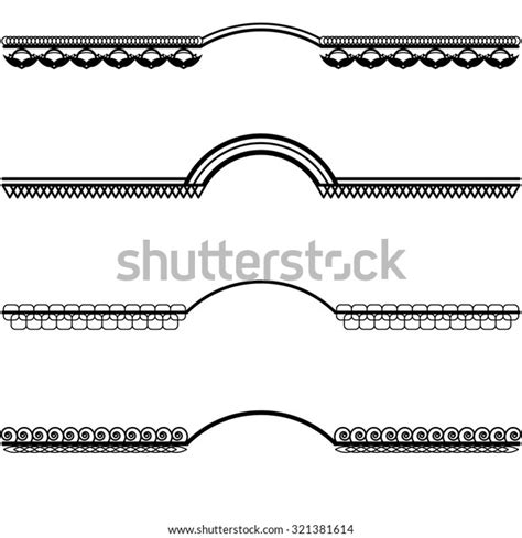 Vector Set Border Design Element Stock Vector Royalty Free 321381614