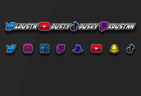 Social Media Overlay Photoshop PSD Streaming Video Creation Promoting