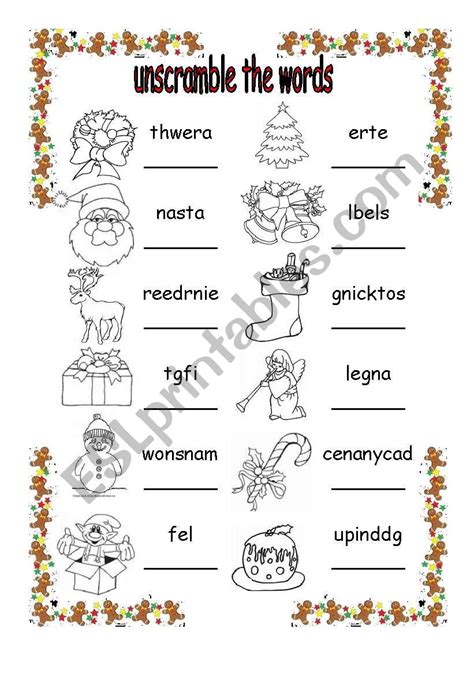 Free Printable Unscramble Words Worksheets