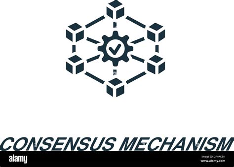 Consensus Mechanism Icon Monochrome Simple Sign From Blockchain