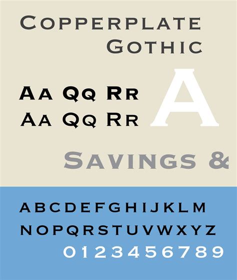 The Cultural Tutor On Twitter Copperplate Gothic A Smorgasbord Of