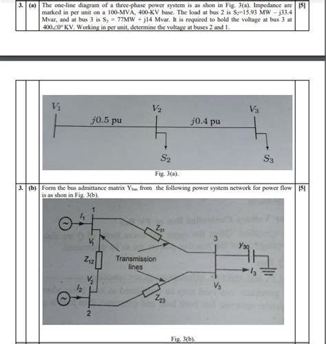 Solved 3 A The One Line Diagram Of A Three Ph SolutionInn