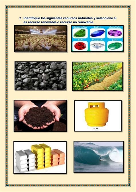 Recursos Naturales Renovables Y No Renovables Worksheet Artofit