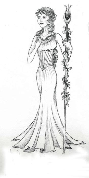 Aphrodite Greek Goddess Drawings Sketch Coloring Page Greece Drawing