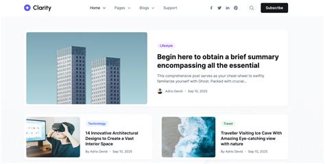 Clarity Tailwind Css Blog Template