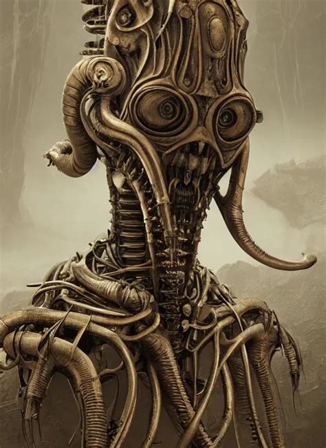 A Tall Biomechanical Alien By H R Giger Highly Stable Diffusion
