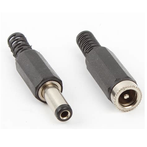 20pcs Female DC Power Plug Socket Jack Connector 2 1mm X 5 5mm Male 10