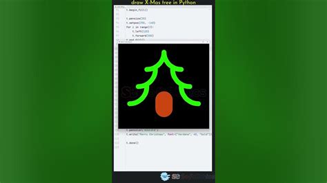 draw x mas tree in python [christmas tree in python] shorts pythonturtle xmas christmas
