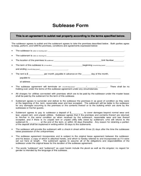 Sublease Agreement Form Iowa Edit Fill Sign Online Handypdf