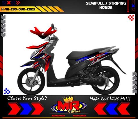 Jual Stiker Decal Striping Motor Honda Vario CBS Modern Racing Grafis