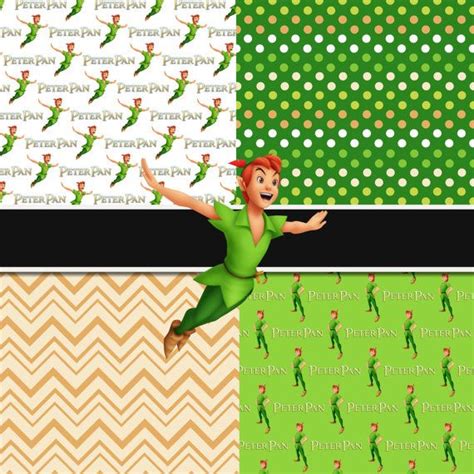 PETER PAN Digital Paper Pack 30 Papers 12 By KBKreations209 Digital