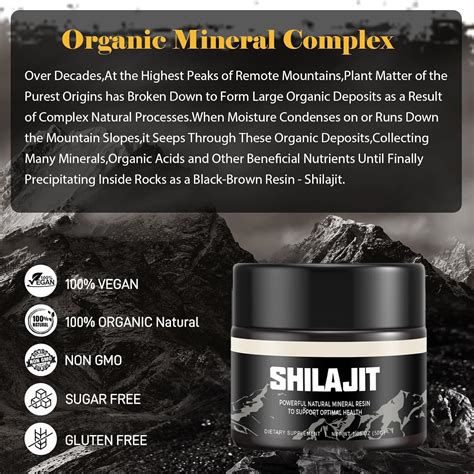Shilajit Suplemento Shilajit puro orgánico del Himalaya grado oro 100