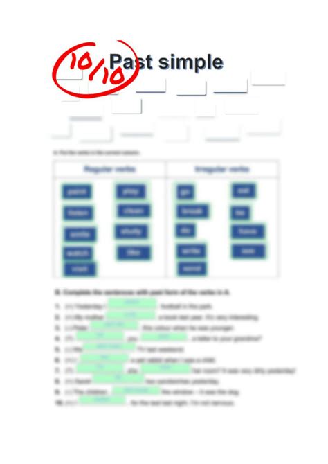 Solution Past Simple Regular And Irregular Verbs Liveworksheets Rainy