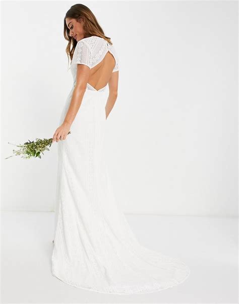 LD1002 M SUKNIA ŚLUBNA ODKRYTE PLECY Asos 15189106775 Allegro pl