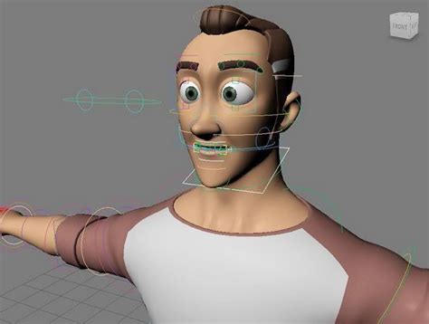 cartoon man rig and animated 3d model maya files free download modeling 42631 on cadnav 3d