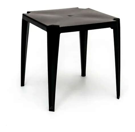 Kit Mesa Quadrada Monobloco Preta 4 Cadeiras Bistrô Frete grátis