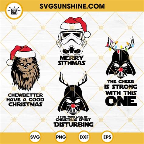 Star Wars Christmas SVG Bundle Storm Trooper Merry Sithmas SVG Star
