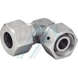 Codo 90 rosca tuerca loca M 30X200 a tubo hidráulico Ø 20 exterior DIN