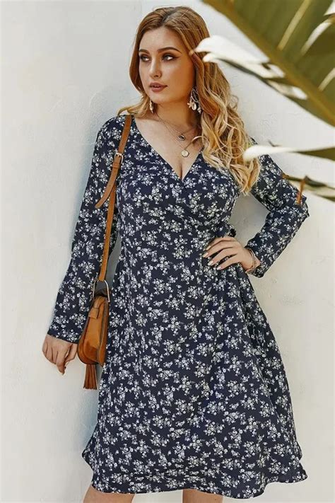 Robe Bohème Courte Grande Taille Robe Champêtre
