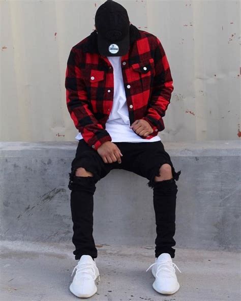 Red White And Black Outfits For Guys