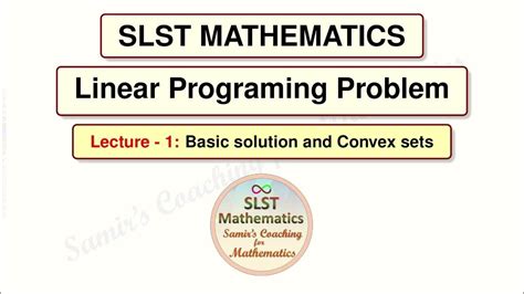 slst mathematics linear programming problem 1 convex sets basic feasible solutions youtube