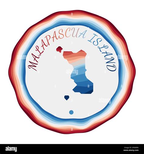 Malapascua Island Badge Map Of The Island With Beautiful Geometric