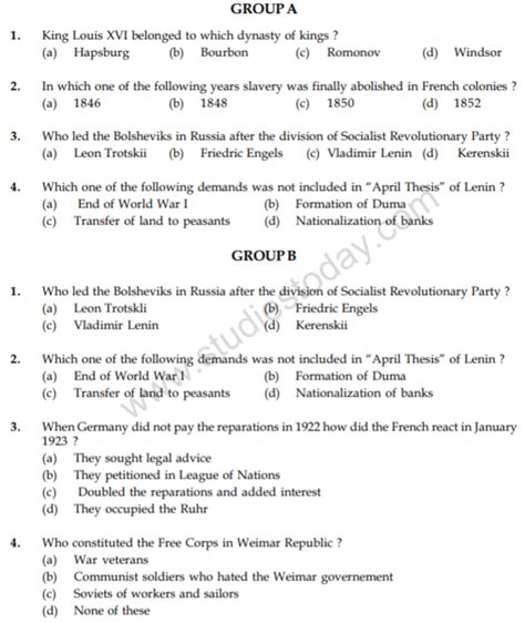 Cbse Class Social Science Revision Question Paper Set A