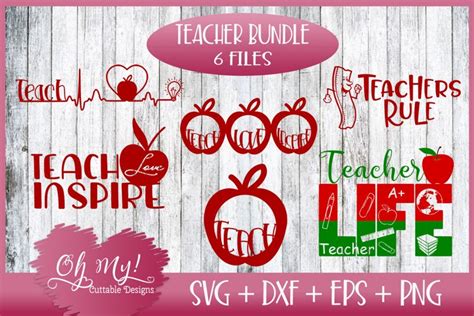 Teacher Bundle SVG DXF EPS PNG