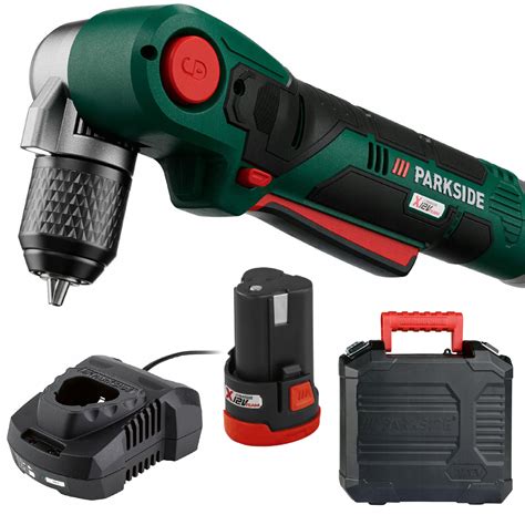 PARKSIDE PWBSA 12V WIERTARKO WKRĘTARKA KĄTOWA 90 LED AKU 2Ah i