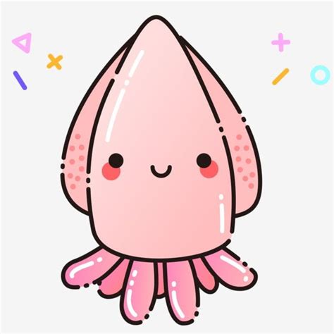 Cute Squid Clipart Transparent Background Cute Pink Squid Squid